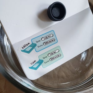 Infinity Feed Dose & Rate Stickers for Feed Pump (die Cut Stickers ...