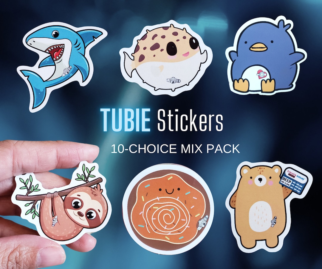 10 Mix Pack Tubie Inspo Stickers , Tubie G-tube Button waterproof ...