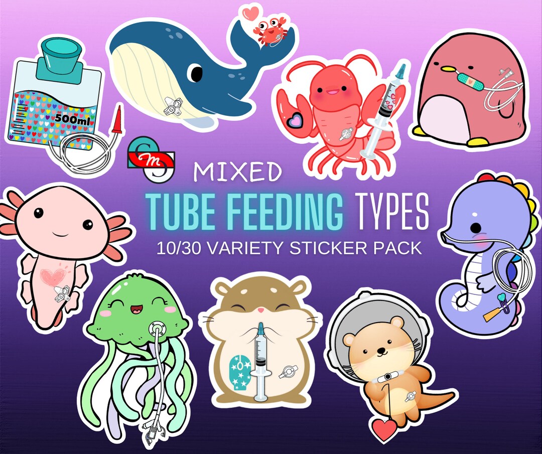 10/30 Tube Feeding Types Variety Pack (gtube, NG, GJ, Syringe, Gravity ...