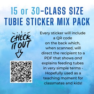 Tube Feeding Awareness Week - 10/30 Class Size Mix Pack Tubie Stickers ...