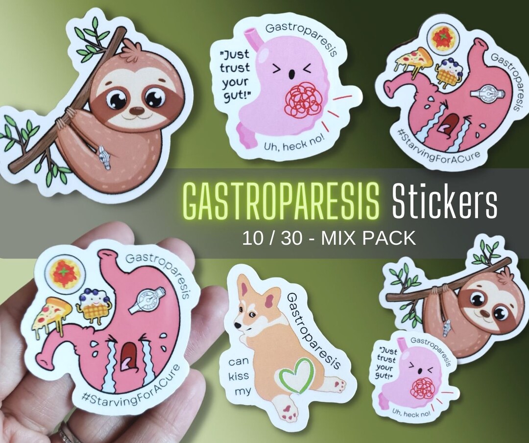 Gastroparesis Awareness Mix Sticker Pack (GP, Medical, Tubie, Tube ...