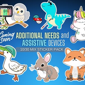 10/30 Mix Pack Inclusion Stickers (feeding Tube, Visual Impairment, O2 ...