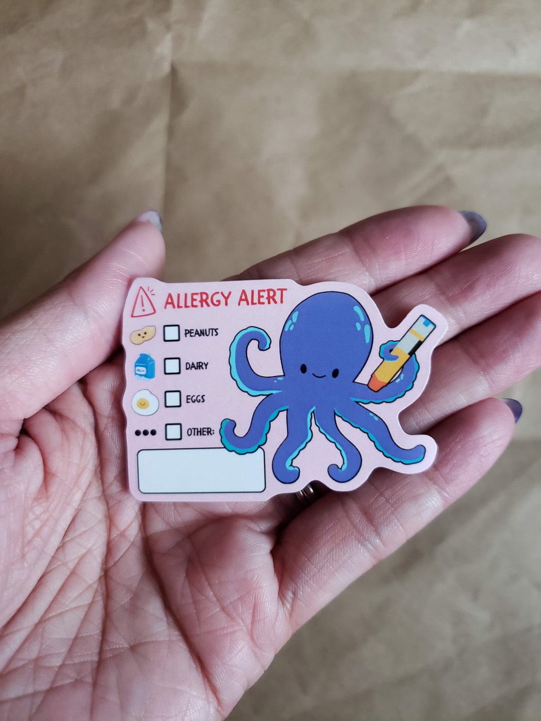 Allergy Alert ID Sticker (inclusion Pack, Epipen, Epi Pen, Allergy ...