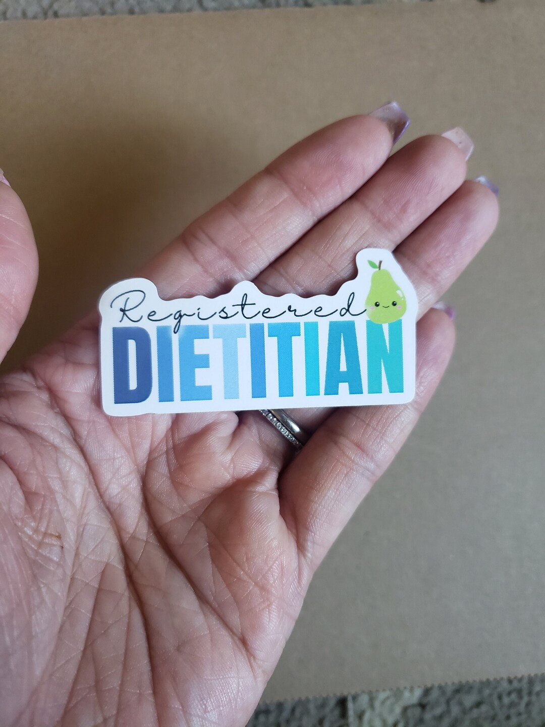 Registered Dietitian Text Sticker (medical Life Accessories, Medical ...