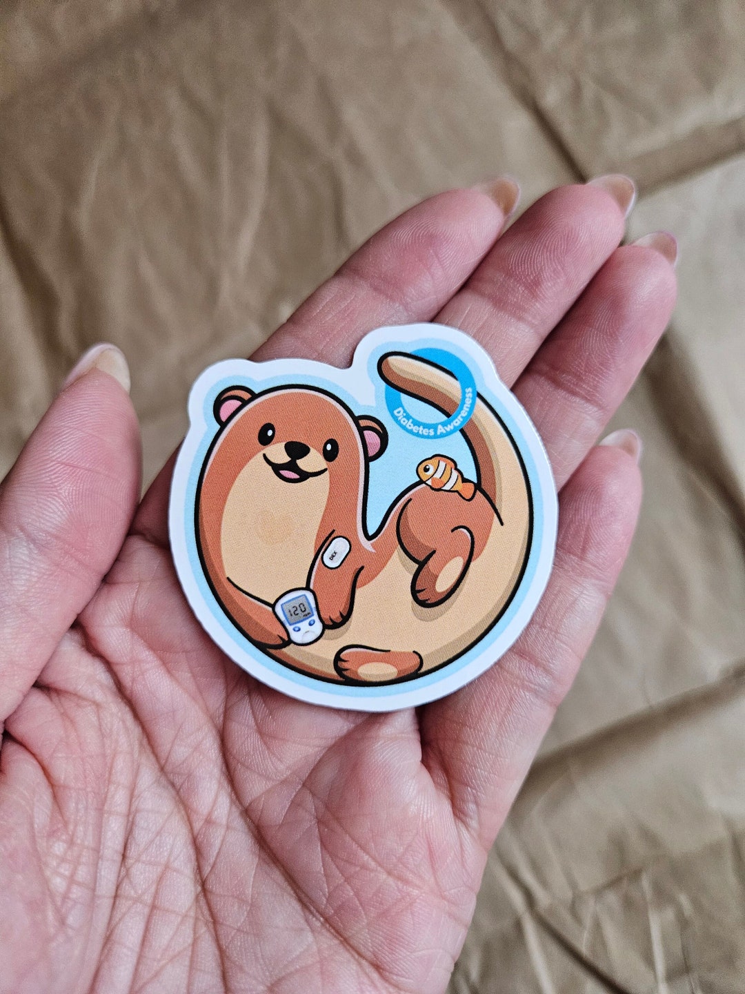 Diabetes Awareness Otter (inclusion Pack, Type 1 Diabetes, T1D, Insulin ...