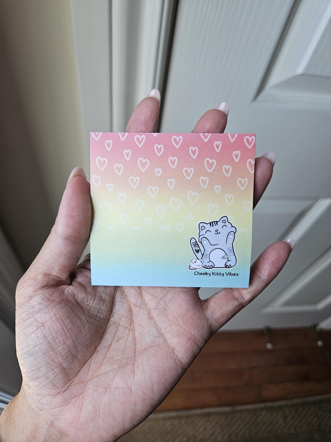 Cheeky Kitty Post-it Note Pad (50 Page, Cute Gift, Motivational, Fun ...