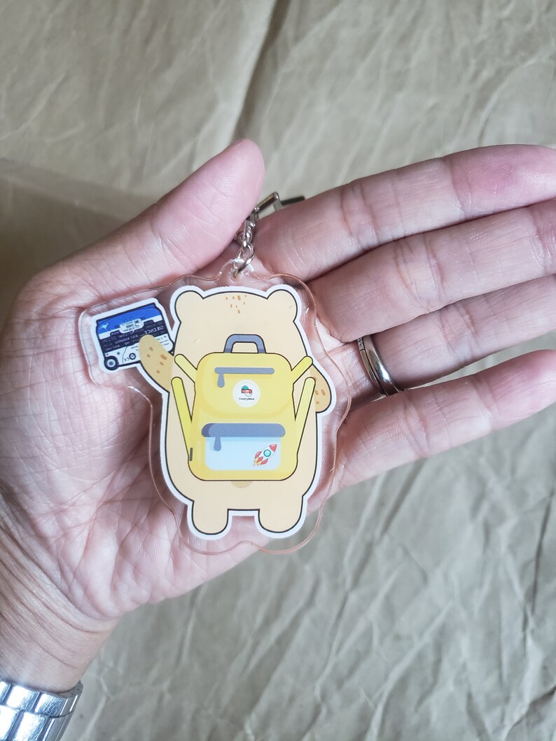 Keychain - No Flow Bear (kangaroo Joey Pump) - G-tube, GJ Epoxy ...