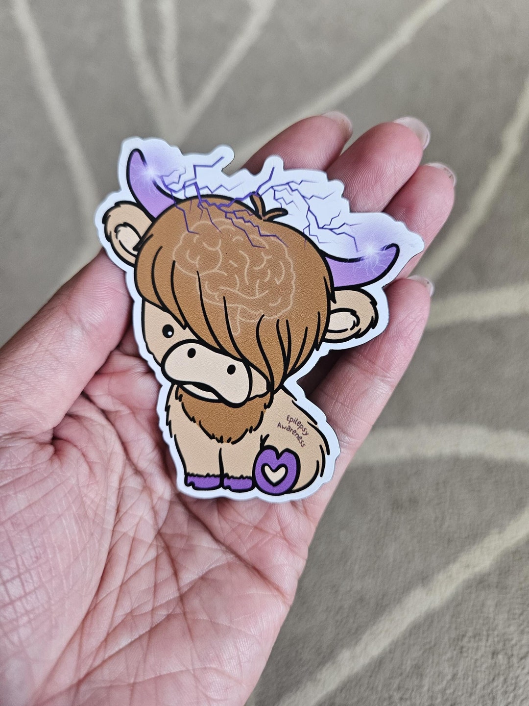 Magnet Epilepsy Hero Highland Cow (seizures, Chronic Illness, Epileptic ...