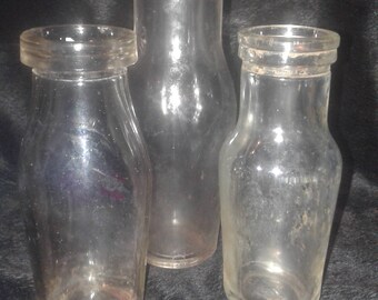 Vintage milk bottles | Etsy