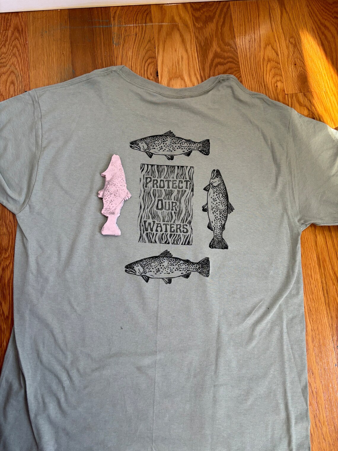 Protect Our Waters Block Print Tee - Etsy