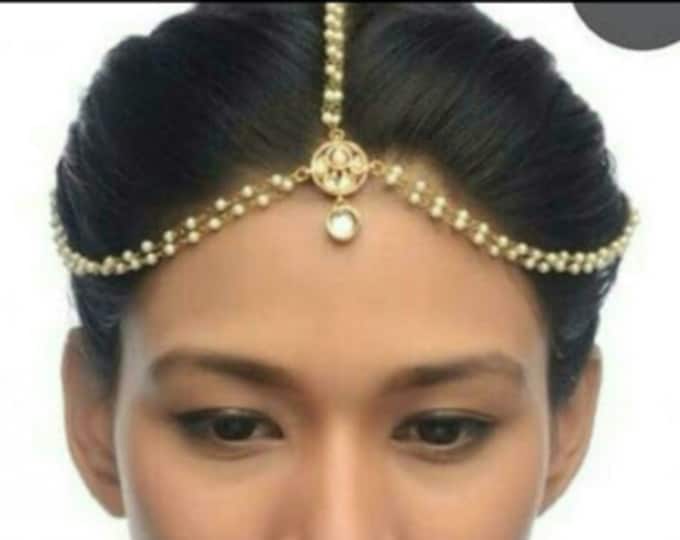 Gold Pearl and Kundan Matha Patti-indian Jewelry-indian Fashion-indian ...