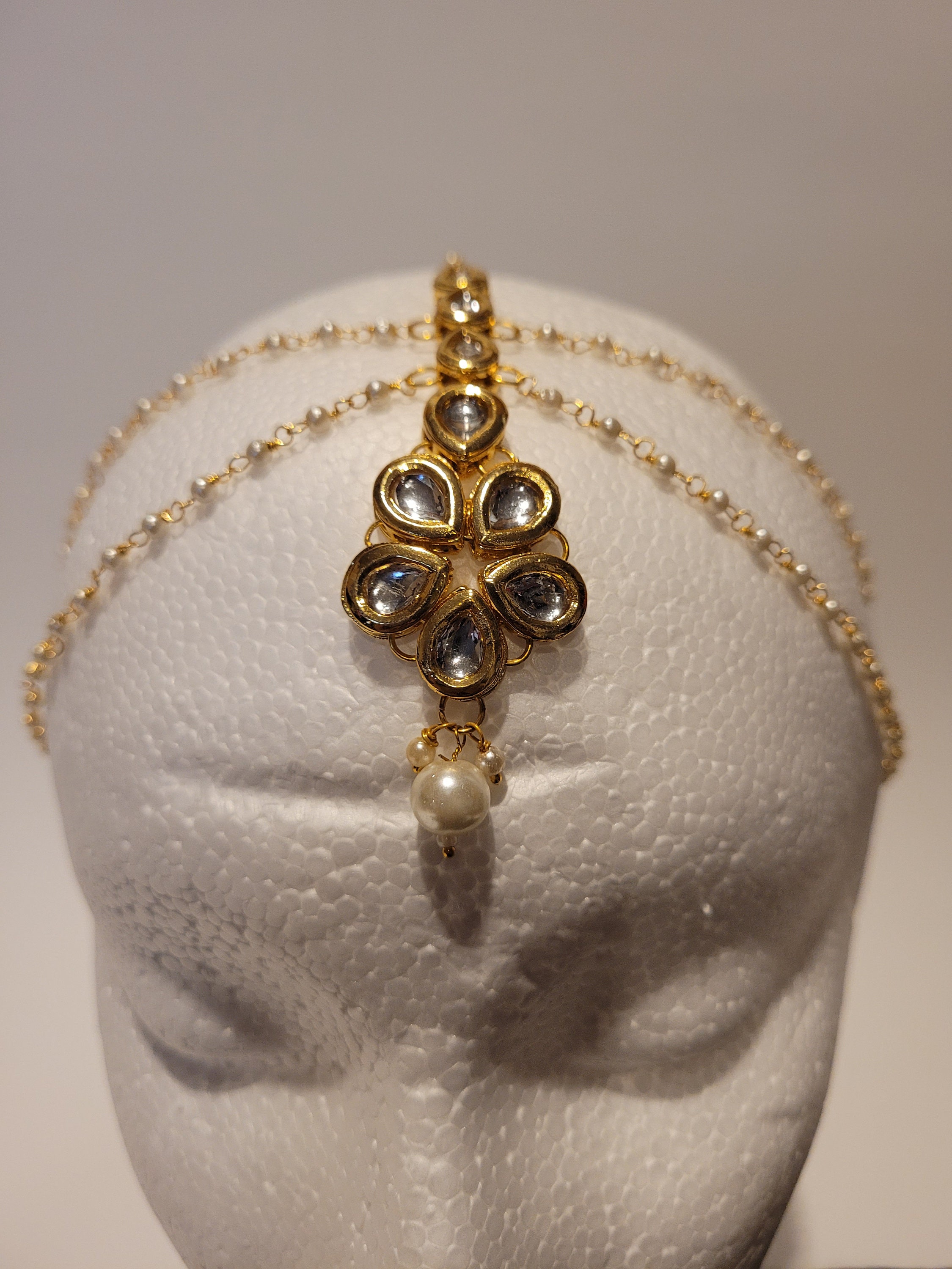 Gold Pearl and Kundan Matha Patti-indian Jewelry-indian Fashion-indian ...
