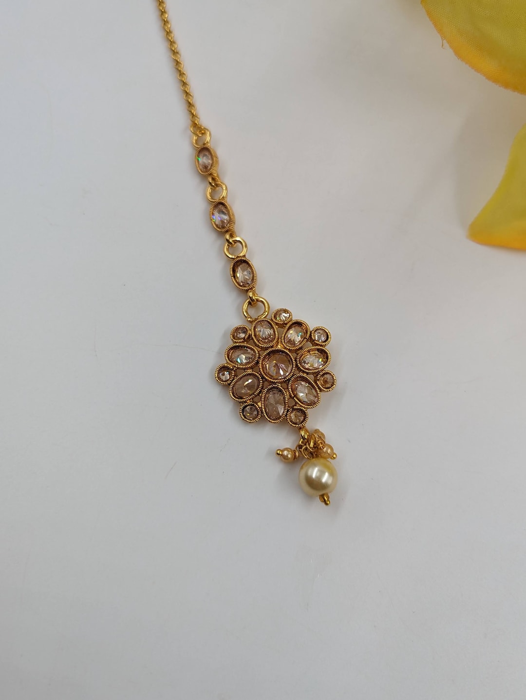 Polki Maang Tikka / Indian Forehead Jewelry / Tikka / Indian Jewelry ...