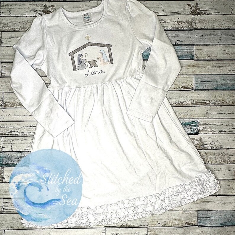Christmas Embroidered Shirts/ Nativity Shirt/ Pictures With Santa Shirt ...