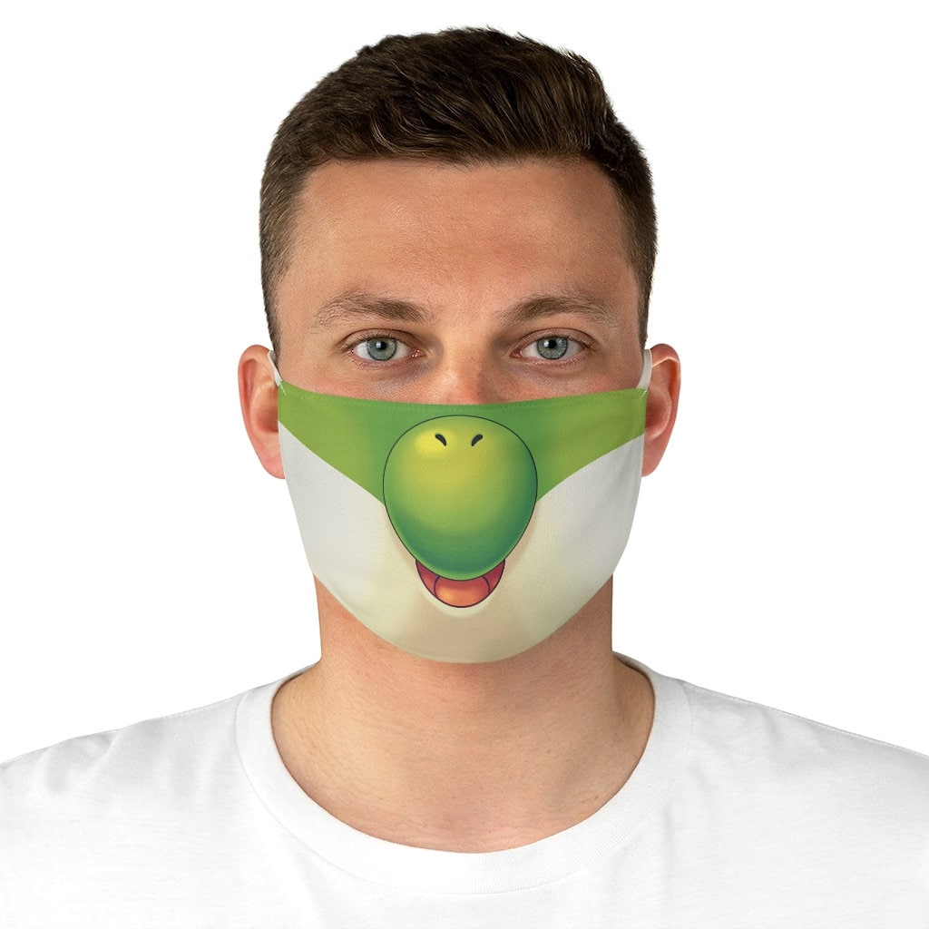 Yoshi Fabric Face Mask // Funny Mouth Mask // Gaming Classics | Etsy