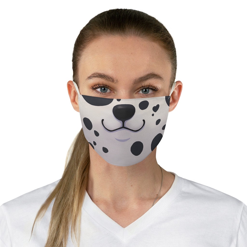 Dalmatian Pup Fabric Face Mask // Funny Mouth Mask // Puppy Dogs Lover ...