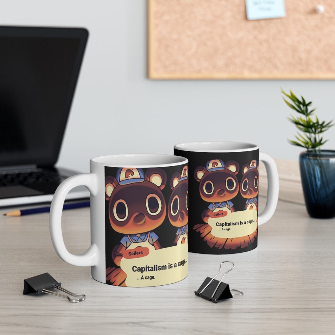 Capitalism is a Cage Mug // Timmy Tommy Nook Animal Crossing - Etsy