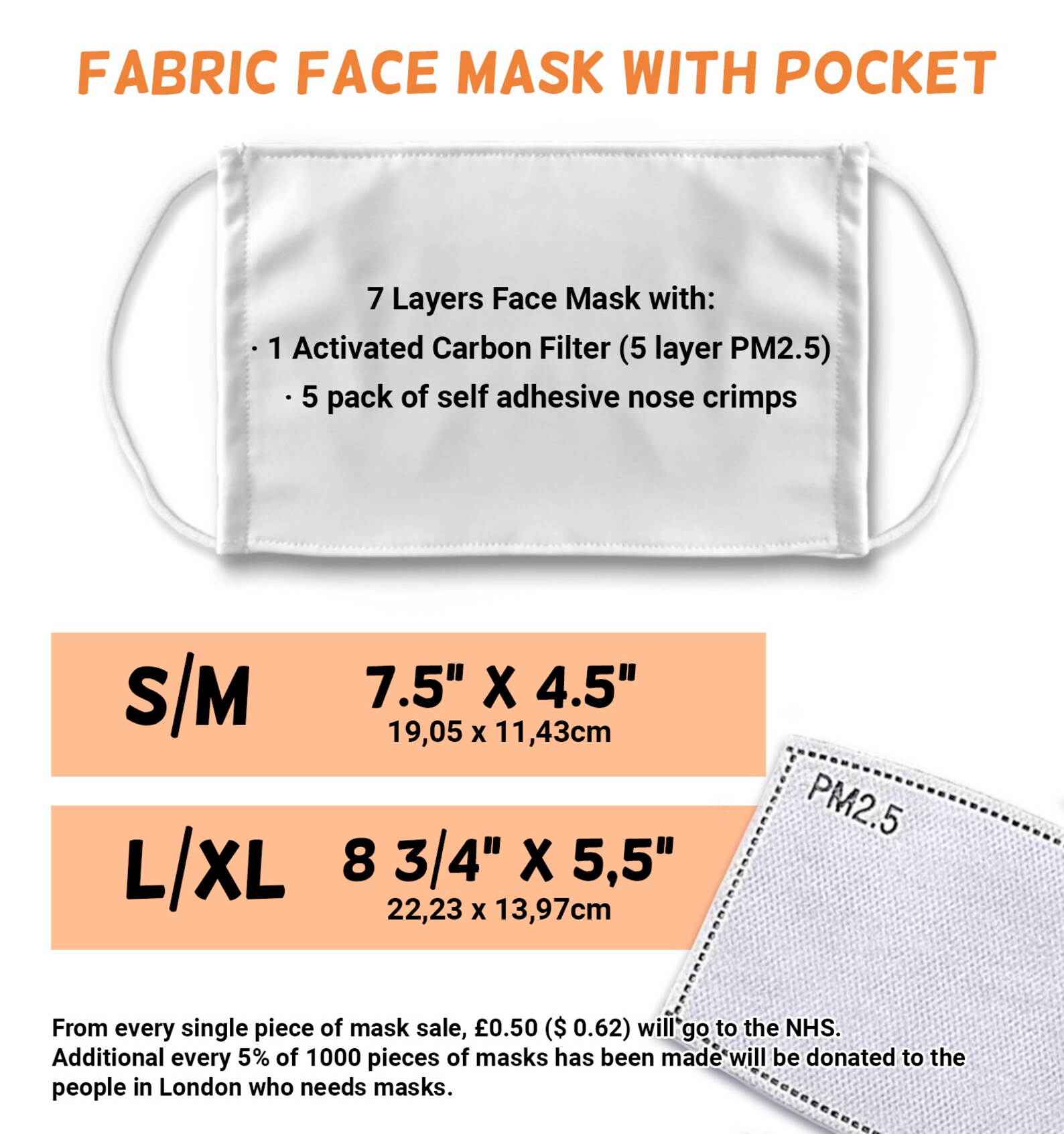 Mario Moustache Face Mask with Pocket & 1 Carbon Filter // | Etsy