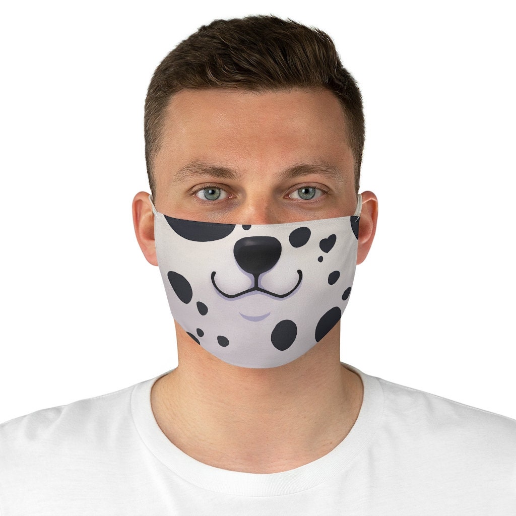 Dalmatian Pup Fabric Face Mask // Funny Mouth Mask // Puppy Dogs Lover ...