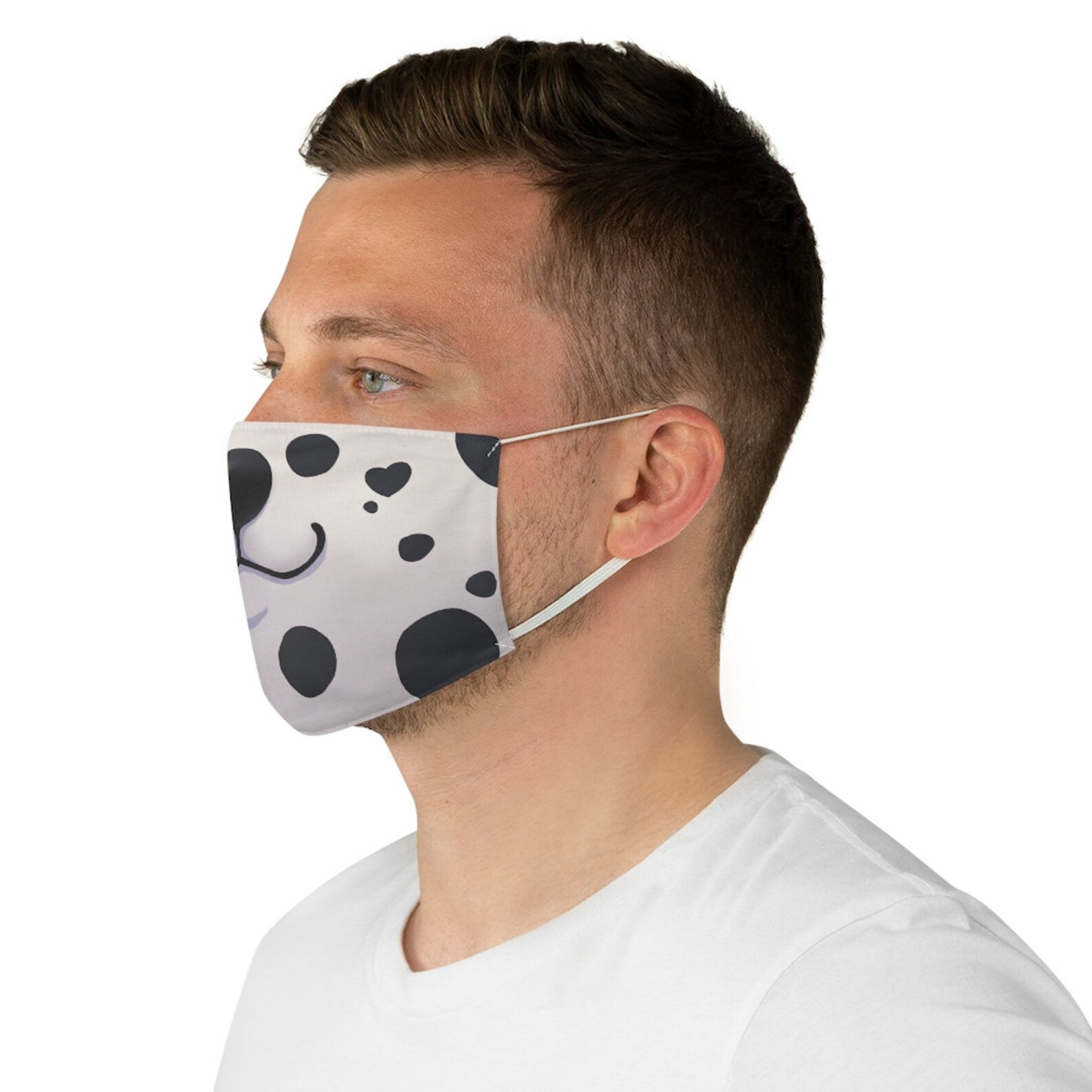 Dalmatian Pup Fabric Face Mask // Funny Mouth Mask // Puppy Dogs Lover ...