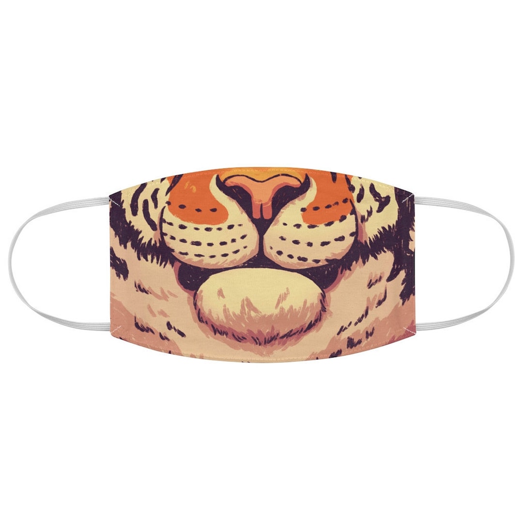 Tiger Fabric Face Mask // Big Cat Mouth Mask // Wild Animal // Nature ...