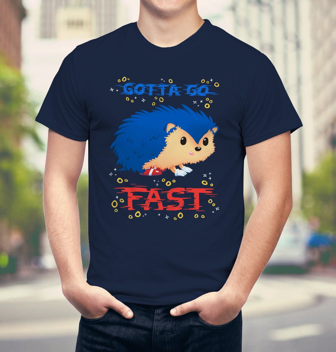 Gotta Go Fast T-shirt // Cute Hedgehog Meme Shirt // Retro Video Games ...