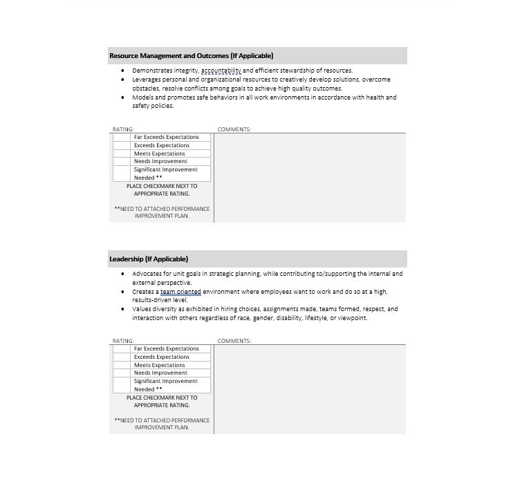 Employee Performance Review, Performance Evaluation, Word-employee ...