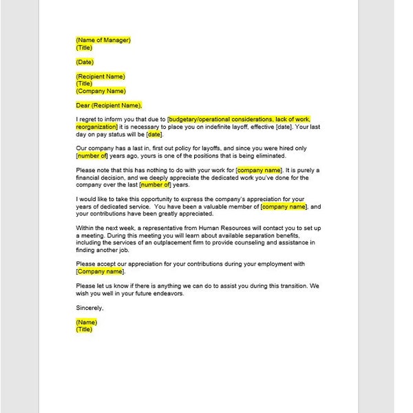 First Job Letter - Etsy