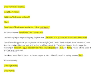 Property Line Letter - Etsy