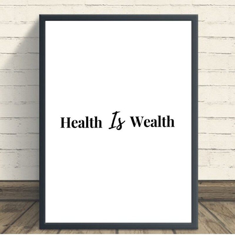 Health is Wealth Poster - Etsy