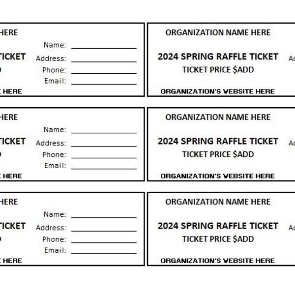 Raffle Tickets - Etsy