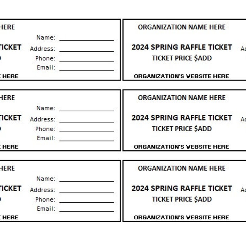 Raffle Tickets - Etsy