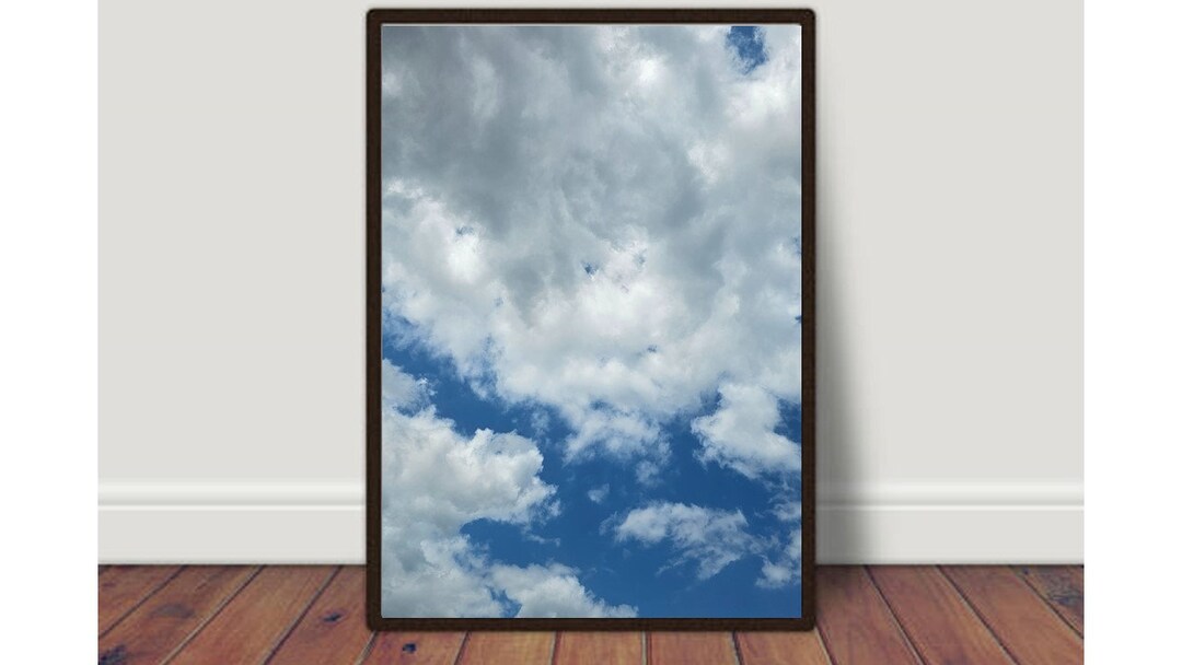 Blue Sky Print, Cloud Photo, Summer Decor Digital Print, Clouds Wall ...