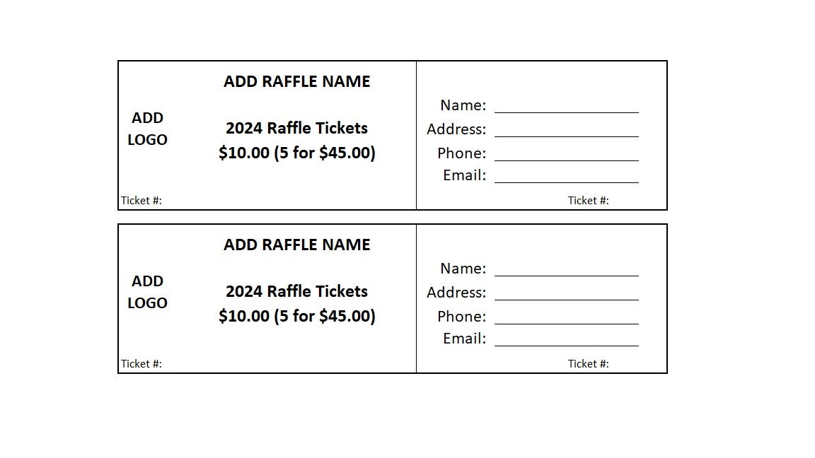 Editable Raffle Ticket Template, Raffle Ticket Print, Enter to Win ...