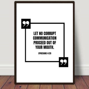 Ephesians 4:29 Sign - Etsy