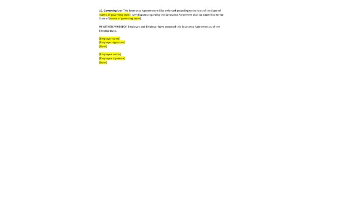Severance Agreement, Severance Agreement Template, Agreement, Agreement ...