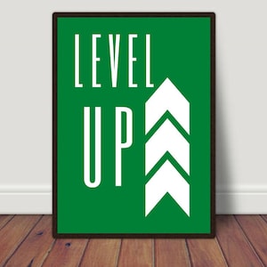 Level up Print,gamer Wall Art,gaming Print,video Game Decor,printable ...
