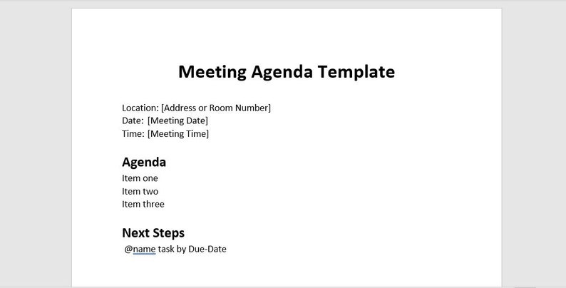 Meeting Minutes Template, Meeting Agenda, Staff Meeting Agenda, Staff ...