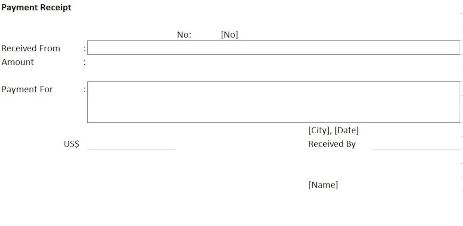 Payment Receipt Template, Payment Receipt, Receipt Template, Excel ...