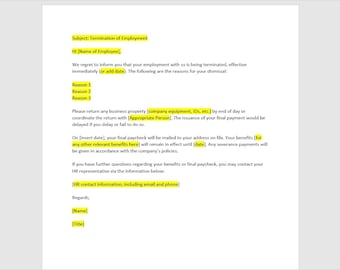 Job Layoff Letter Layoff Letter Template Layoff Letter - Etsy