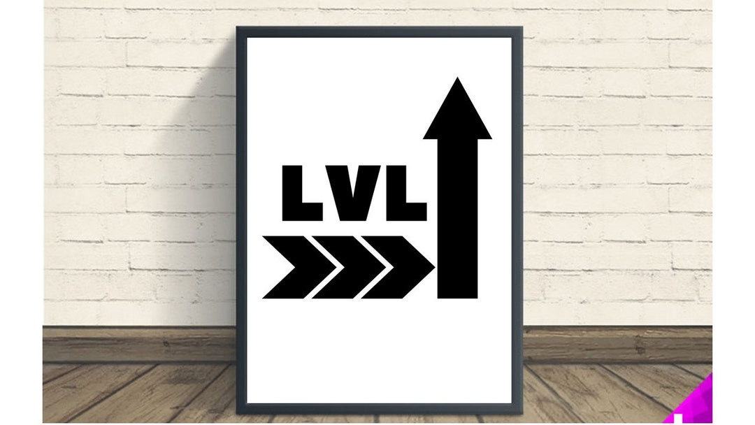 Level up Print,gamer Wall Art,gaming Print,video Game Decor,printable ...