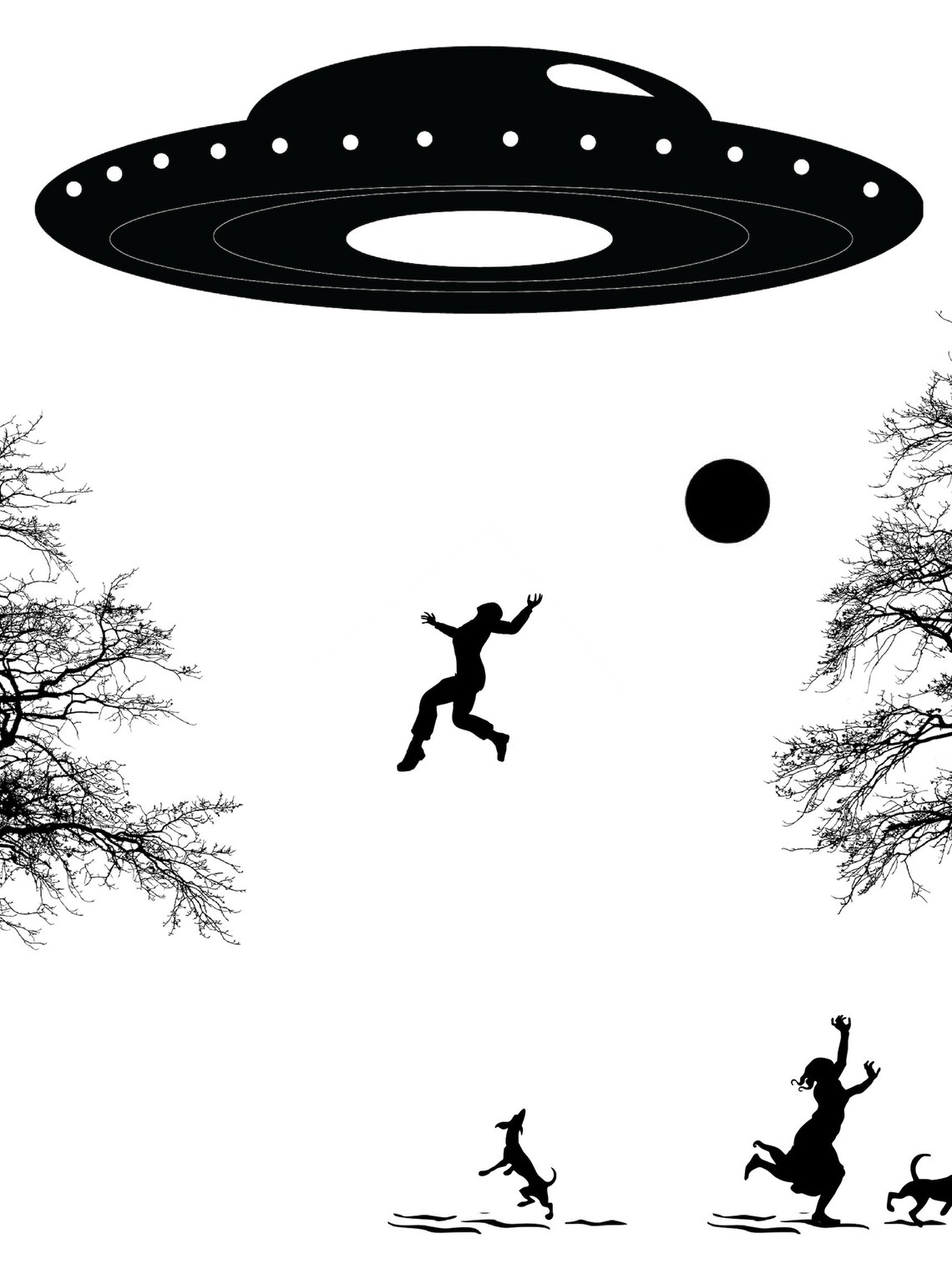 Silhouette UFO Art Printable UFO Print Art Ufo Alien Ufo - Etsy