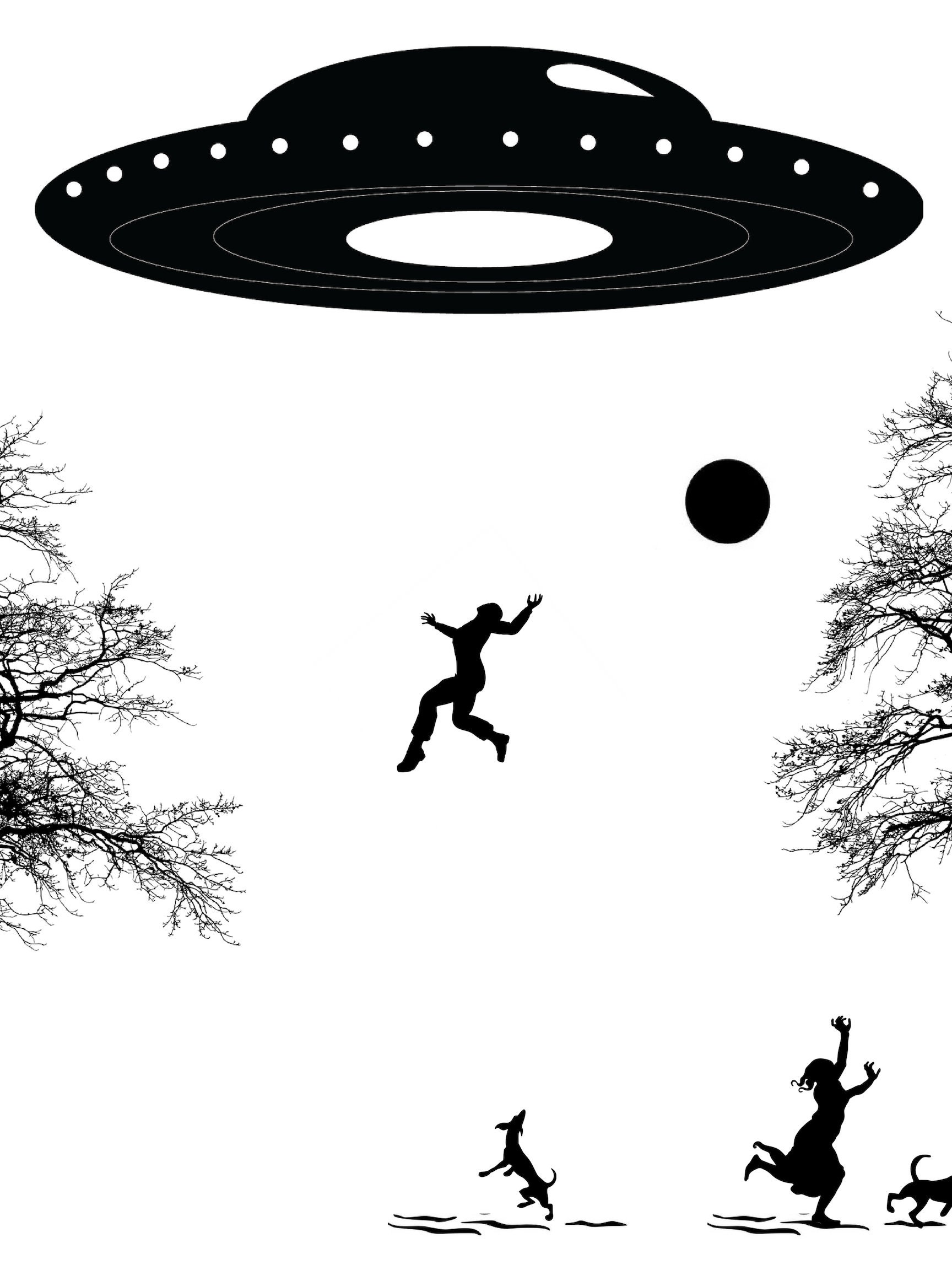 Silhouette UFO Art Printable UFO Print Art Ufo Alien Ufo - Etsy