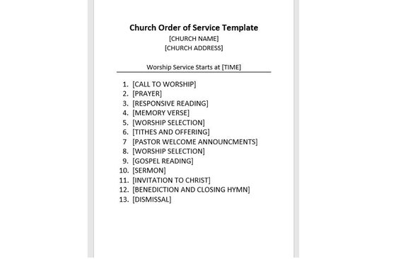 Baptist Church Order Of Service Outline New Hope Missionary Baptist