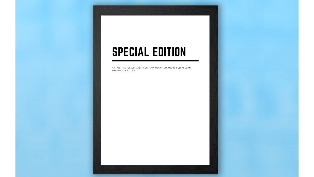 Special Edition Definition Definition Wall Print Sneaker - Etsy