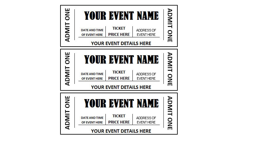 Editable Event Ticket, Event Ticket Printables, Editable Event Ticket ...