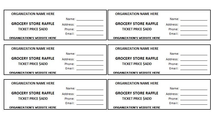 Editable Grocery Store Raffle Ticket, Grocery Store Raffle, Enter to ...