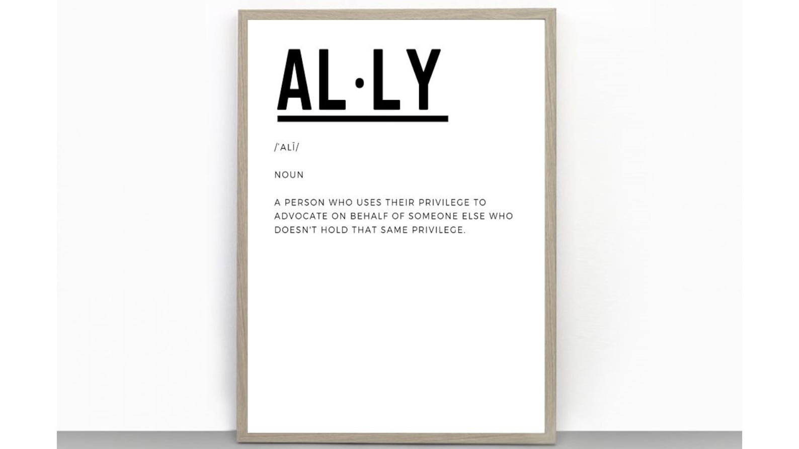Ally Definition Social Justice Print Equality Print | Etsy