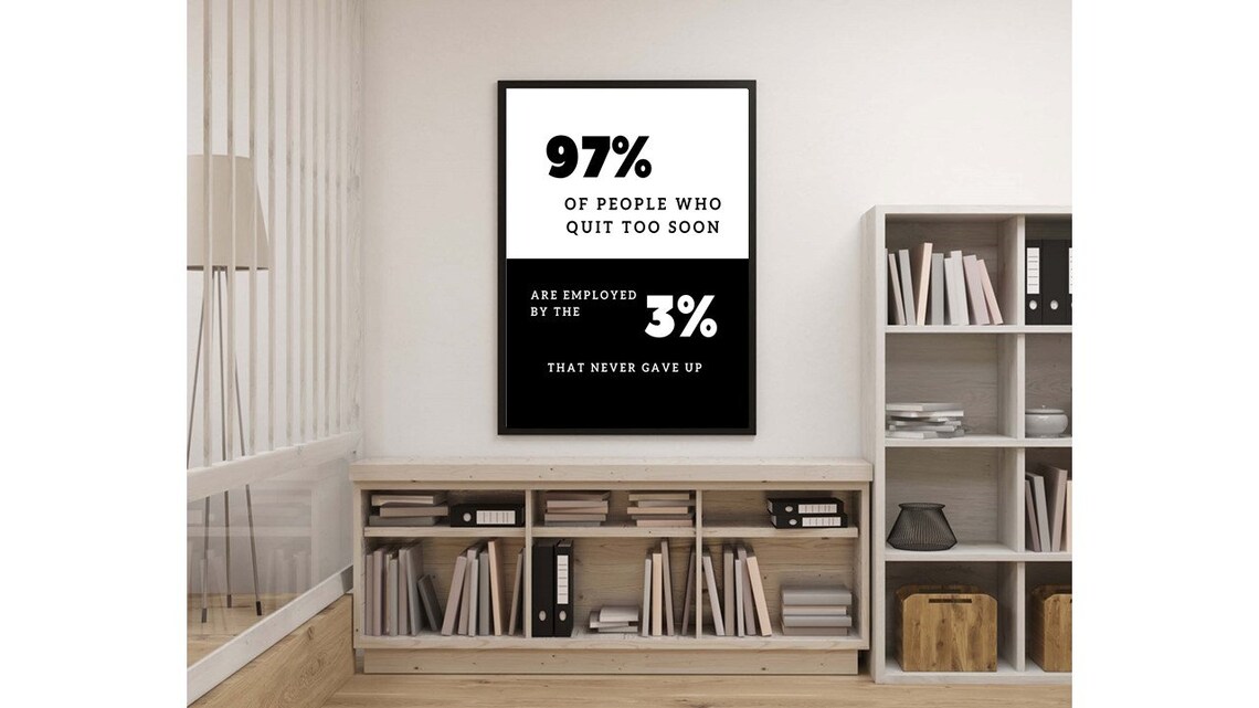 Entrepreneur Print Hustle Poster Motivational Wall Decor - Etsy