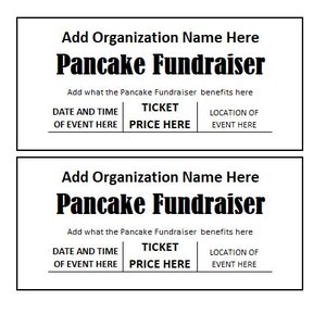 Prayer Breakfast Ticket Template - Etsy